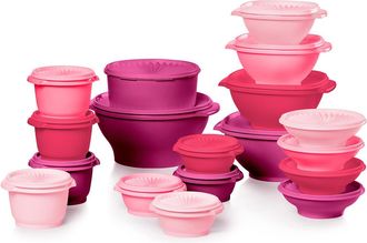 Tupperware Heritage Collection Frischhaltedosen-Set, 36-teilig, Vintage-Pink, spülmaschinenfest und BPA-frei (18 Behälter, 18 Deckel)