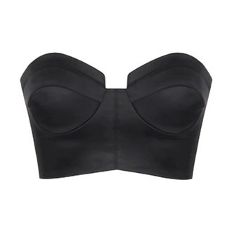 Elisabetta Franchi Stretch Satin Top - - Tops - Damen - Schwarzk - L