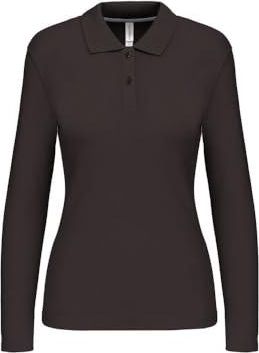 Kariban Polo Manches Longues Femme - Dark Grey, XXL, Femme