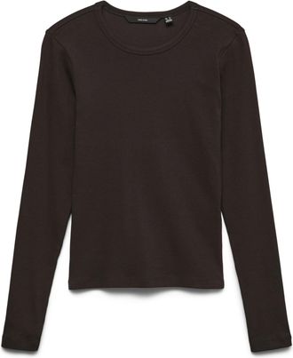 Vero Moda Damen Vmchloe Ls Short Top Ga JRS Noos, Chocolate Torte, Small