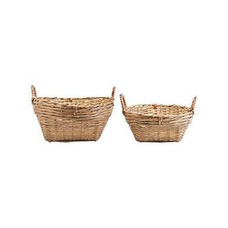 Meraki Korb, Bambus, Natürlich, 39 x 34 x 20 und 34 x 29 x 15