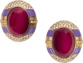 Roberto Cavalli Statement-Ohrringe - - Accessories - Damen - Rot - ONE SIZE