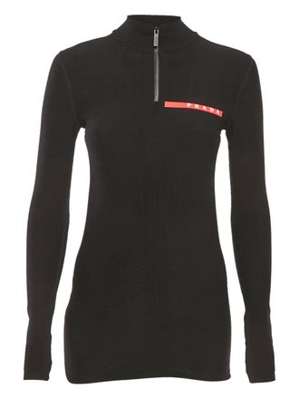 Prada Oberteil mit Rei&szlig;verschluss - Schwarz