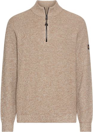 Camel Active Herren Strick-Troyer mit melierter Struktur Hafer, menswear-3XL