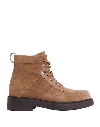 8 by YOOX SPLIT LEATHER LACE-UP ANKLE BOOTS