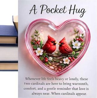 Generic Ornements de Poche en Forme de Coeur,D&eacute;cor &Eacute;motionnel Naturel Portable Petit en Acrylique 2D | Ornement en Forme De Coeur - Pour Adultes Famille Amis 