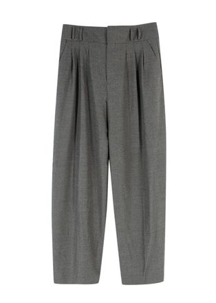 Altuzarra Grey High-Rise Wool-Blend Wide-Leg Trousers Size S