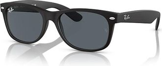 Ray-Ban New Wayfarer Classic Sonnenbrillen Schwarz Fassung Blau Glas 58-18