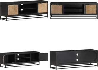 vidaXL Vidaxl - TV-Schrank 120x30x40 cm Massivholz Mango - Industrieller TV-Schrank - Mangoholz TV-Stand - TV-Sideboard - Eiche tv Schrank - Rustikaler