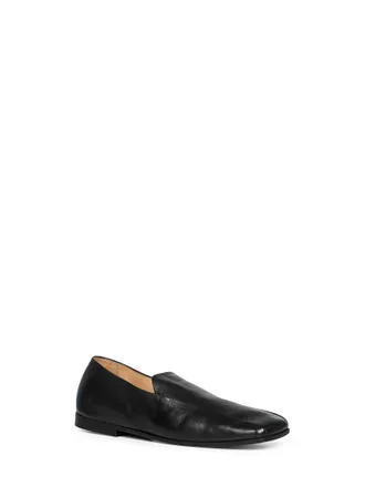 Mars&egrave;ll Mens Black Smooth Leather Loafers Calf
