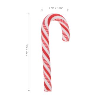 Valiclud 100 St&uuml;ck Kleiner Weihnachts Zuckerstangen aus Kunstharz 5 X 12cm Bunte Selbstgemacht Charme f&uuml;r Handyh&uuml;llen und Weihnachtsdeko Realistische Kleine Zu