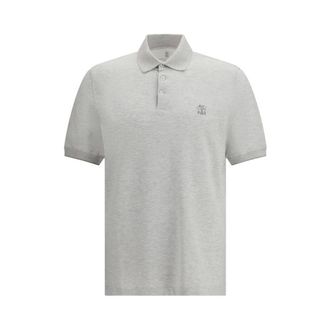 Brunello Cucinelli Homme, Tops, Gris, Taille: 3XL Cotton Polo