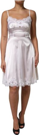 Dolce & Gabbana Femme, Robes, Blanc, Taille: 34 FR Slip Dress