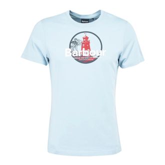 Barbour T-Shirt mit Grafikprint - - Tops - Herren - Blau - L