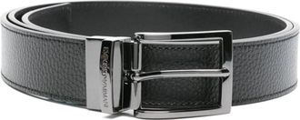 Emporio Armani G&uuml;rtel - Reversible Cowhide Belt With Palmellato Finish - Gr. ONE SIZE - in Schwarz - f&uuml;r Damen