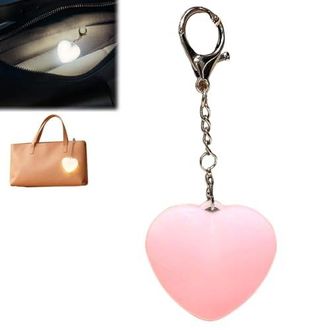 Generic Sac fourre-tout avec capteur tactile, lumi&egrave;re tactile, lumi&egrave;re pour sac &agrave; main en forme de coeur, mini lampe tactile, porte-cl&eacute;s en forme de coeur lum