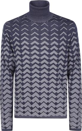 Emporio Armani Homme, Pulls, Bleu, Taille: XL Col roul&eacute;s