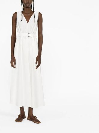 Brunello Cucinelli Womens Belted V-Neck Dress Ss25 W