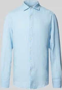 MC2 Saint Barth Regular Fit Leinenhemd mit Kentkragen Modell PAMPLONA