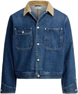 Polo Ralph Lauren Veste droite courte Dungaree en denim de coton