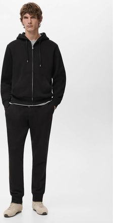 Mango Sweat-shirt zipp&eacute; &agrave; capuche noir - Homme - XXL - MANGO MAN