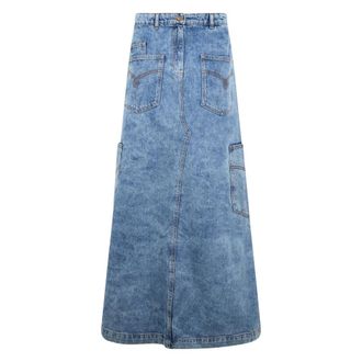 Moschino Langer Jeansrock - - Skirts - Damen - Blau - XL