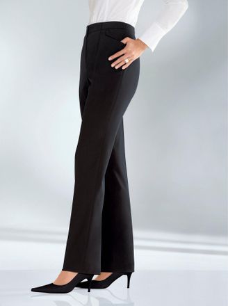 Come On B&uuml;gelfaltenhose COME ON, Damen, Gr. 44, Normalgr&ouml;&szlig;en, schwarz, 65% Polyester, 32% Viskose, 3% Elasthan, unifarben, lang, Hosen, Topseller