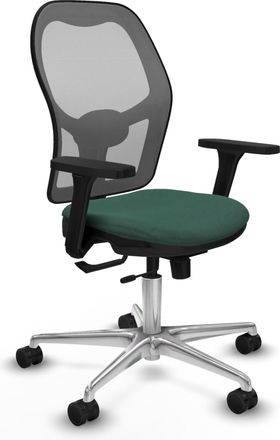 Piqueras y Crespo B&uuml;rostuhl mit Lendenwirbelst&uuml;tze mit 3D-Armlehnen, ausgestattet mit Syncro/Traslack und injiziertem Schaum. Mit Rollen von 65 mm Nylon, Grau/Flascheng