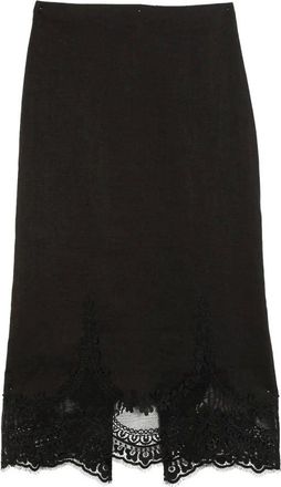 Twinset Femme, Jupes, Noir, Taille: 40 FR Midi Skirt