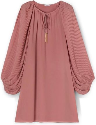 Motivi Femme, Robes, Rouge, Taille: 42 FR Robe courte avec manches plissées