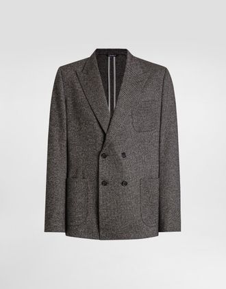 Dolce & Gabbana Zweireihige Jacke Portofino Aus Jersey - Mann Anz&uuml;ge Und Blazer Mehrfarbig 56