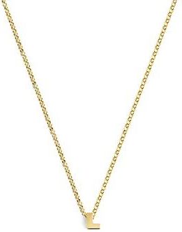 Singularu Collier Personnalisé Lettre Unique. Pendentif en argent sterling 925 avec finition plaqué or 18Kt. Chaîne taille unique. Bijoux pour femme. Lettre L