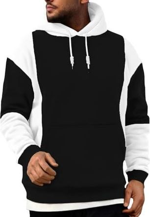 Generic Sweat &agrave; capuche pour homme - T-shirt dentra&icirc;nement &agrave; manches longues - Coupe d&eacute;contract&eacute;e - Chaud - Respirant - Streetwear - D&eacute;contract&eacute; - D&eacute;contract&eacute;