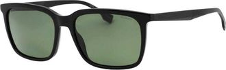 HUGO BOSS Polarisiert-Sonnenbrille f&uuml;r Herren (Schwarz/Gr&uuml;n)