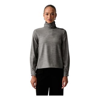 Patrizia Pepe Rollkragenbluse - - Blouses & Shirts - Damen - Grau - M