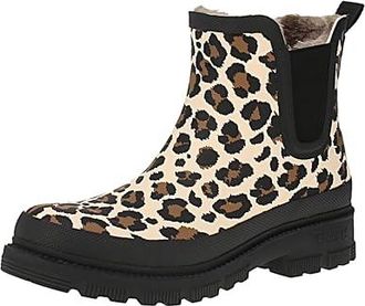 Verbenas 9302180996 Lua Mate Combi Animal Fur Bottines Chelsea pour femme Crudo-Leo Noir, Crudo Leo Black, 37 EU