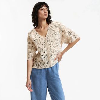 La Redoute Collections Gilet Manches Courtes En Crochet