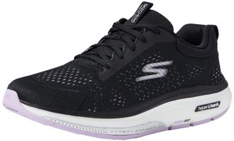 Skechers Damen 124933 Bklv Sneaker, Schwarzer Textil-Lavendelbesatz, 36 EU