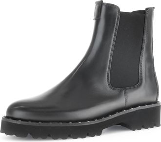 Gabor Damen Chelsea Boots, Frauen Stiefeletten,halbstiefel,Kurzstiefel,uebergangsschuhe,uebergangsstiefel,flach,schwarz(Altsilber),40 EU / 6.5 UK