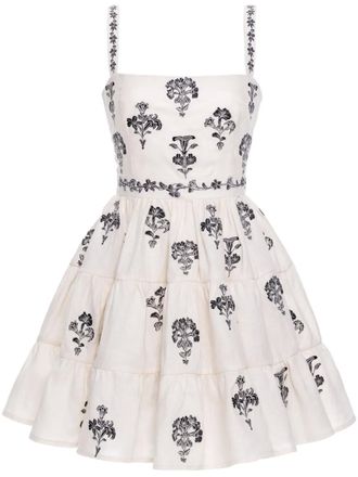 Agua Bendita robe courte Lima Guayacan - Blanc