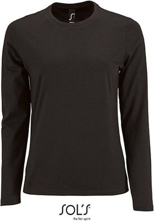 SOLS Langarmshirt 1er/2er Pack Damen Langarm-Shirt für Frauen Gr. S bis XXL (2-tlg) 100% Baumwolle - 190 g/m²