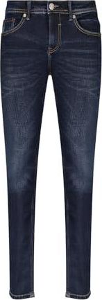 Deeluxe Jean Slim Homme Carlos 72% Coton en Denim foncé délavé Facile à Assortir 5 Poches Style Casual - Dark Blue Used Taille 36.34