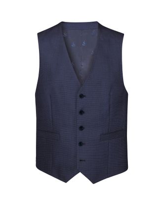 CHARLES TYRWHITT Ultimative Performance-Anzugweste aus Fil-&agrave;-Fil-Gewebe - Indigoblau