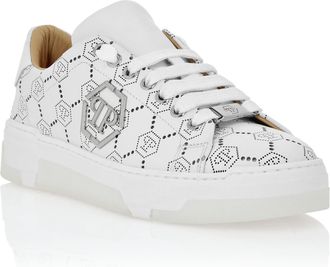 Philipp Plein Low Top Leather Skeakers Matte Monogram