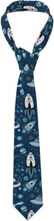Generic Cravate Homme Fus&eacute;es Spatiales &Eacute;toiles Bleues Fine Tie Classique Cravates Homme Pour Mariage Travail Remise De Dipl&ocirc;me