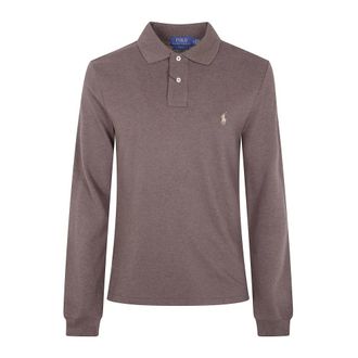 Polo Ralph Lauren Homme, Tops, Brun, Taille: S Polo &agrave; manches longues
