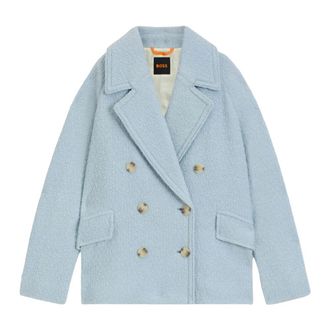 HUGO BOSS Femme, Manteaux, Bleu, Taille: 46 FR Cabani Coat