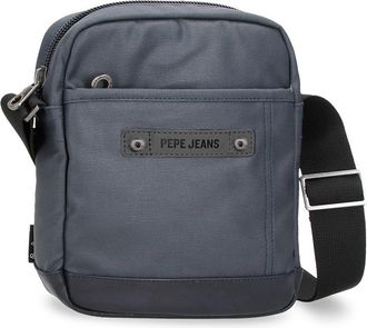 Pepe Jeans London Hatfield Umhängetasche Mittelgroß Blau 17x22x6 cms Polyester, blau, Talla única, Mittelgroße Umhängetasche