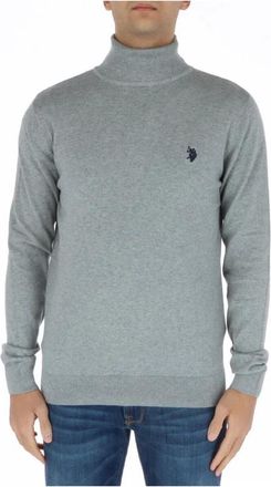 U.S.Polo Association U.s. Polo Assn. - Pull &agrave; col roul&eacute; coupe classique - Homme - Pulls - Gris - Taille: 2XL