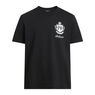 Balmain Bedrucktes College-T-Shirt - - Tops - Herren - Schwarzk - XL